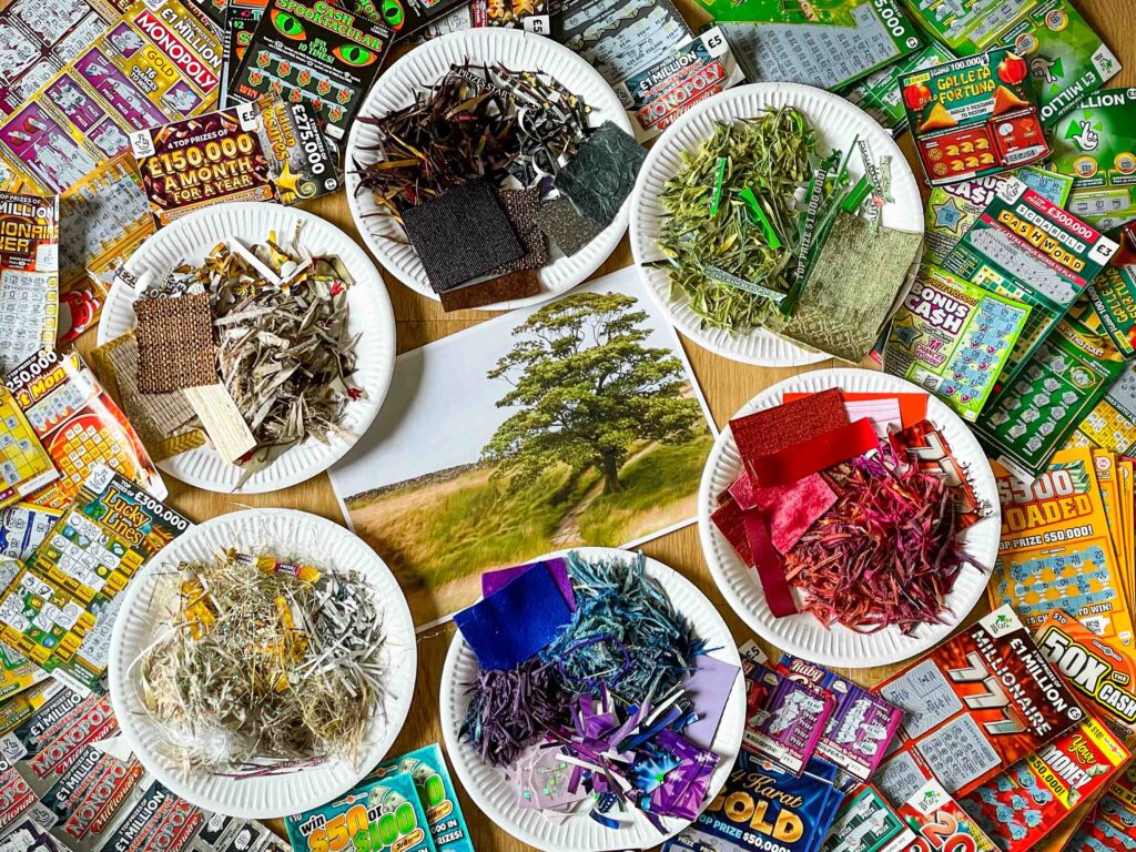 Collage Workshops using recycled materials | James Owen Thomas